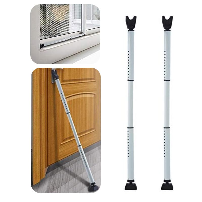 HoneSecur 2 Pack 2-in-1 Door Security Bar & Sliding Patio 28? Door ...