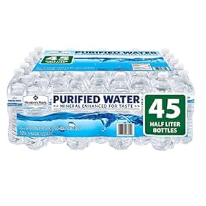 Amazon.com : Member's Mark Purified Bottled Water (Pack of 45) 16.9 Fl ...