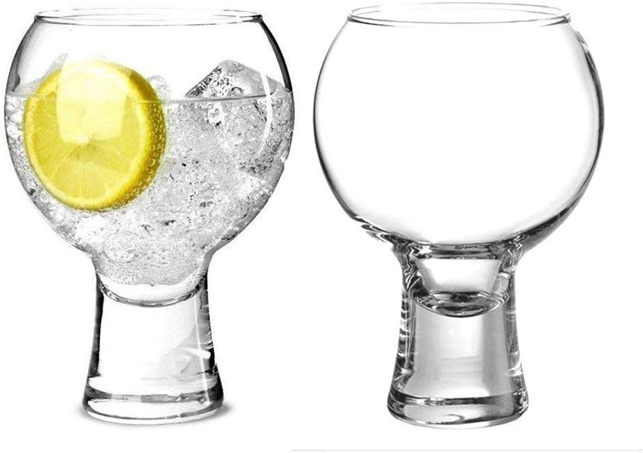 Amazon.com | Ikonic Like Alternato Set of 2 Gin Glasses, Short Stem ...