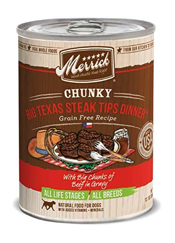 Merrick Chunky Canned Dog Food Variety Pack - 3 Flavors (12 Pack ...