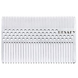 Amazon.com : Resafy Stainless Steel Hair Comb Wallet Comb Credit Cart ...