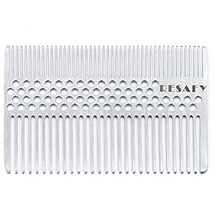 Amazon.com: Resafy Stainless Steel Hair Comb Wallet Comb Credit Cart ...