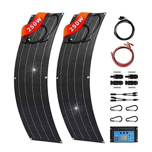500w Solar Panels 250W X 2 Flexible Solar Panel Bendable Solar Panel ...