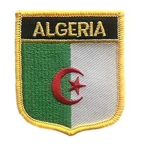 Amazon.com: Algeria Flag Shield Travel Patch/International Iron On Badge (Algerian Crest, 2.75 ...