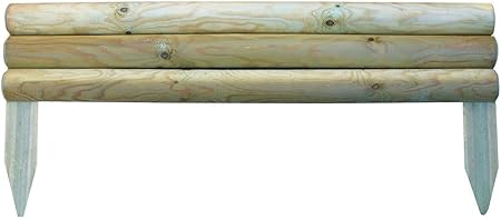 Ruddings Wood 21cm Horizontal Fixed Garden Log Edging - Lawn Border ...