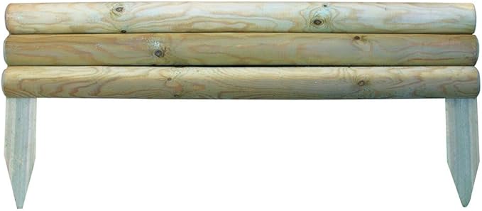 Ruddings Wood 21cm Horizontal Fixed Garden Log Edging - Lawn Border ...
