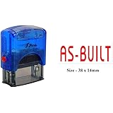 Amazon.com : AS-BUILT Plastic Stamp Clear Print For Office Use Shiny S-842 Self-Inking Stamp ...