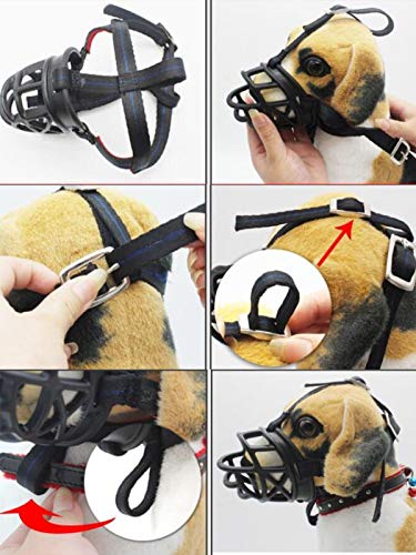 PetAZ Dog Muzzle,Soft Silicone Rubber Breathable Adjustable Pets ...