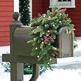 Amazon.com: Burgundy Holiday Mailbox Swag - Christmas Mailbox WR4568 ...