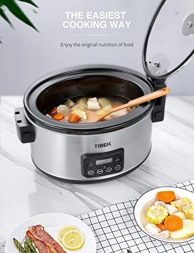 Slow Cooker, 8.5-Quart Programmable Slow Cooker with Digital Timer Up ...