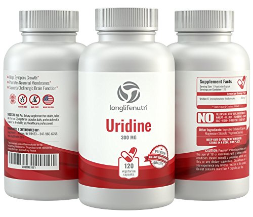 Uridine Monophosphate 300mg - 120 Vegetarian Capsules | Made In Usa ...