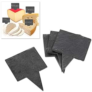 Amazon.com | 4 Piece Set Mini Black Slate Chalkboard Labels ...