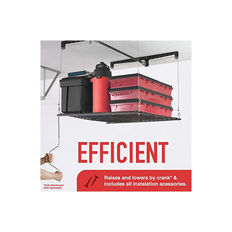 Racor - PHL-R, Garage Ceiling Storage Rack Lift - The Best Winch