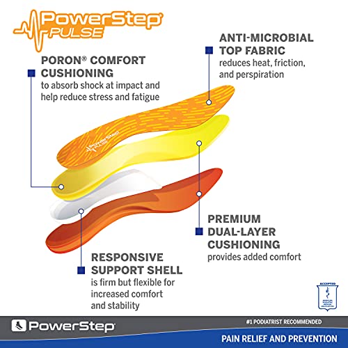 Powerstep Pulse Performance Running Insoles - Running Shoe Pain Relief ...