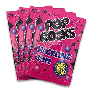 Amazon.com : Crackling Gum POP ROCKS® Candy | Includes 4 Individual ...