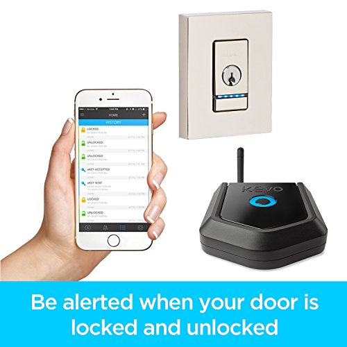 Kwikset - Kevo 99240-001 Kevo Smart Lock and Bluetooth Gateway, Black ...