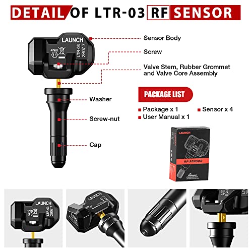 LAUNCH LTR-01 Programmed Tire Pressure Monitoring System RF Dual ...