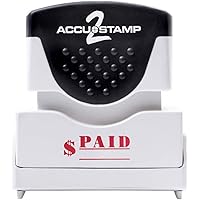 Amazon.com : ACCU-STAMP2 Message Stamp with Shutter, 1-Color, PAID, 1-5/8" x 1/2" Impression ...