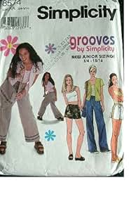 Amazon.com: Simplicity Grooves Pattern 8574 Juniors Pants, Shorts, Bag ...