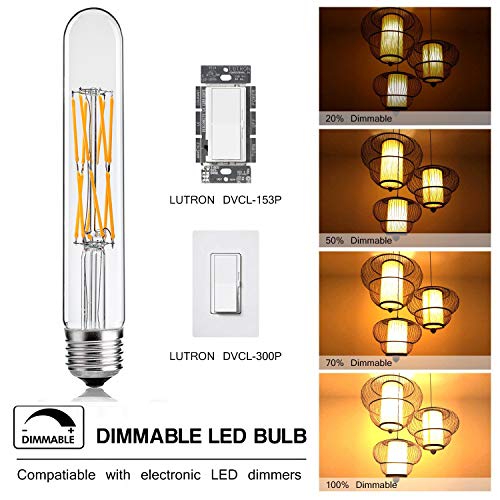 Leools T10 Led Bulbs,12W Dimmable Tubular Led Bulb,100 Watt Equivalent ...