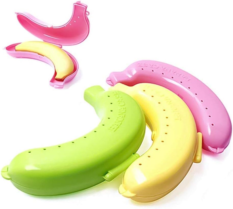 Koogel Banana Case,3 Pack Different Colors Banana Holder Outdoor Travel ...