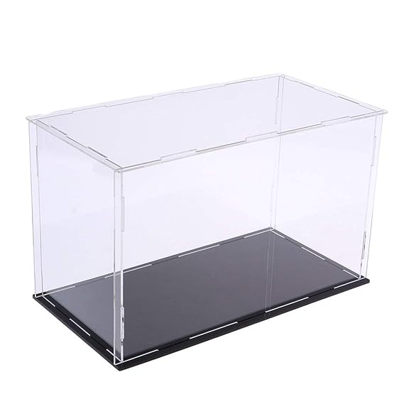 FLAMEER Transparent Acrylic Display Case Tray Dustproof Storage Show ...