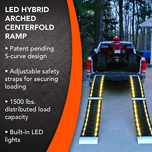CARGOSMART LED Hybrid Arched Centerfold Ramp – Ramp with Built-in LED ...