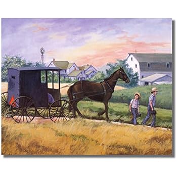 Amazon.com: Headin' Home by Billy Jacobs 15x19 Farmhouse Barn Amish ...