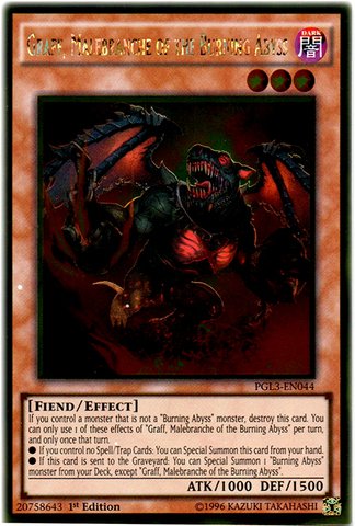 YU-GI-OH! Yu-Gi-Oh! - Graff, Malebranche of the Burning Abyss (PGL3-EN044) - Premium Gold ...