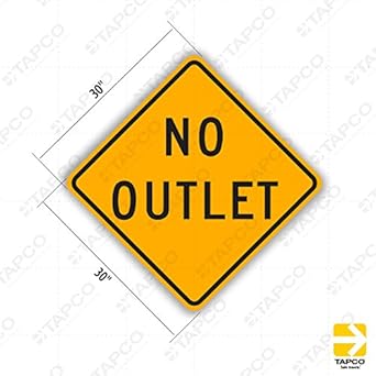 W14-2, 30"x30"x.080 HIP, No Outlet Fed Spec Sign: Amazon.com ...