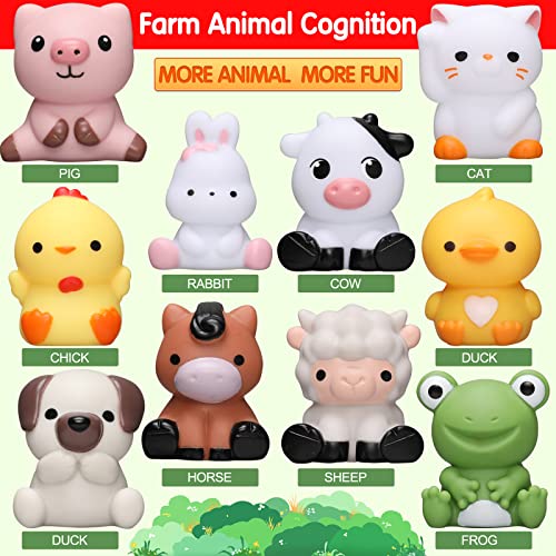 Learning Toys for Toddlers 1 2 3 Years Old, 40 Pcs Farm Animal Finger Puppets & Barn Toy for ...