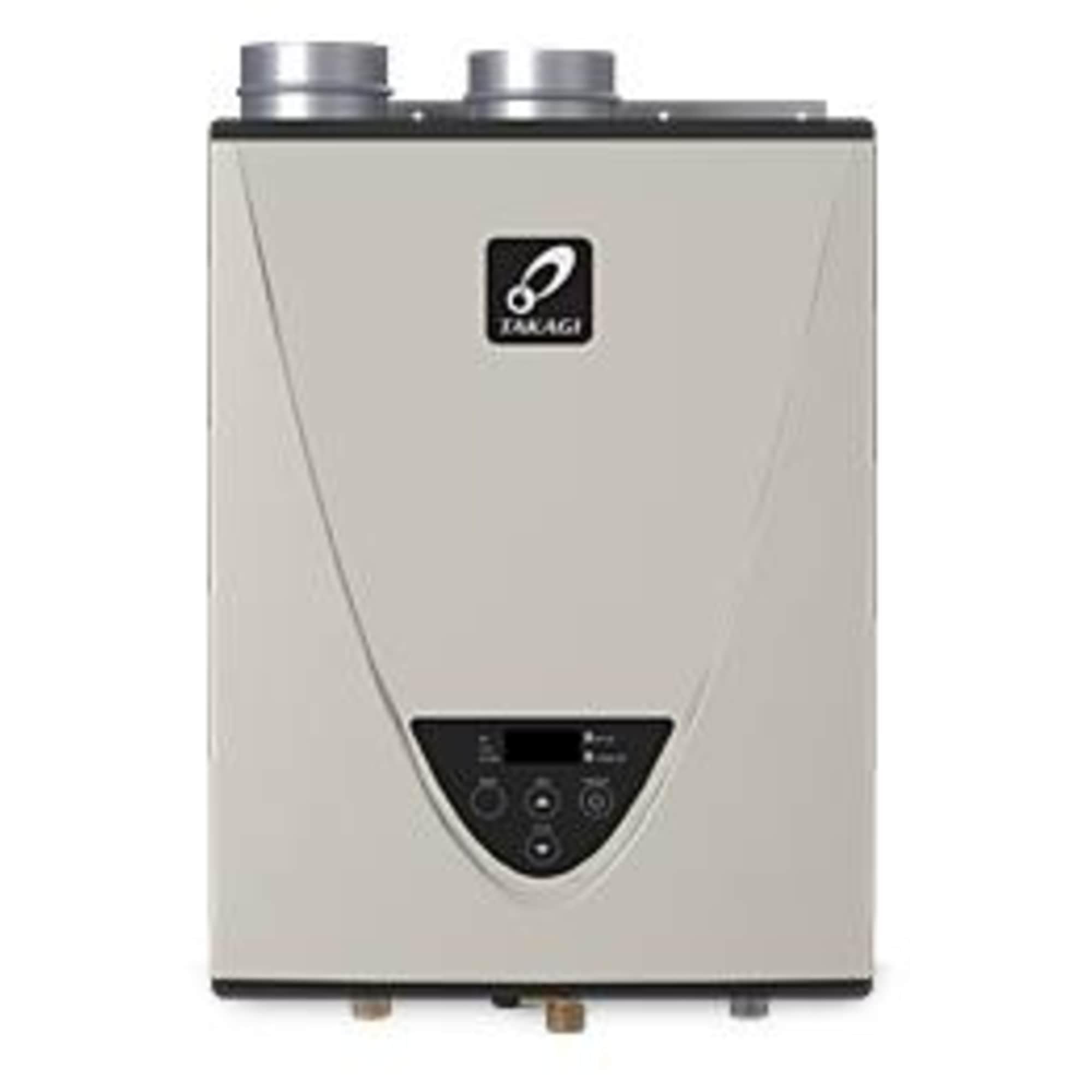 Takagi T-H3-DV-N Condensing High Efficiency Natural Gas Indoor Tankless Water Heater, 10-Gallon ...