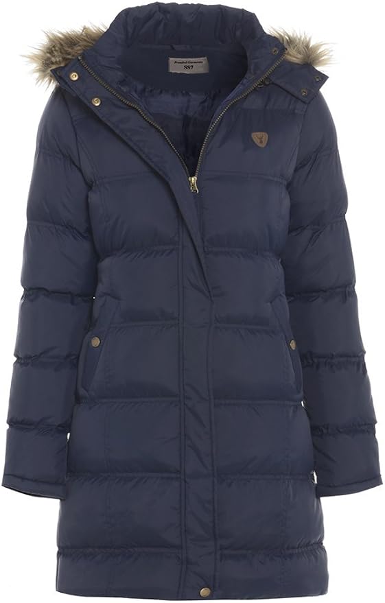 Women s PADDED Coat Black Navy Sizes 8 To 16 UK 14 Navy Amazon