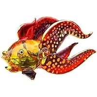 Amazon.com: Handmade Goldfish (Lucky Fish) Art Glass Blown Aquatic ...