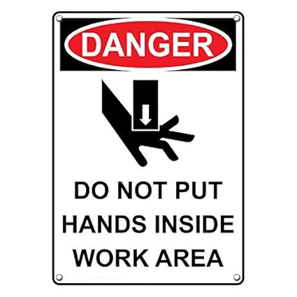 Amazon.com: Weatherproof Plastic Vertical OSHA Danger Do Not Put Hands ...