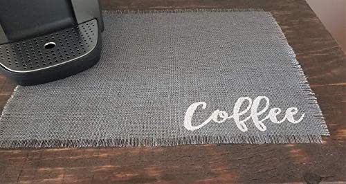 Amazon.com: Coffee Mat For Keurig, Gray Coffee Bar Decor, Coffee ...