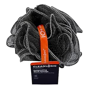 Amazon.com: Clean Logic Purifying Charcoal Mesh Bath Sponge 1 Ea ...