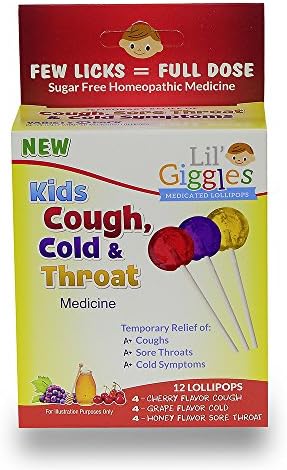 Lil Giggles Kids Medicated Cherry, Grape & Honey Lollipops - Gentle ...