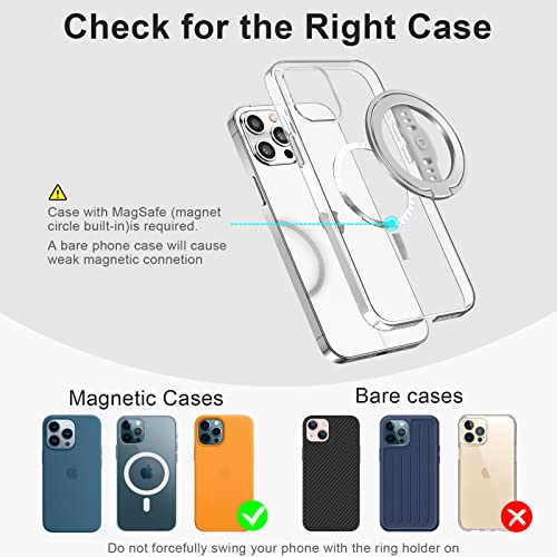 EWA The New MagOne (Upgrade) Compatible with MagSafe Phone Grip Stand with Silicone Finger Strap ...