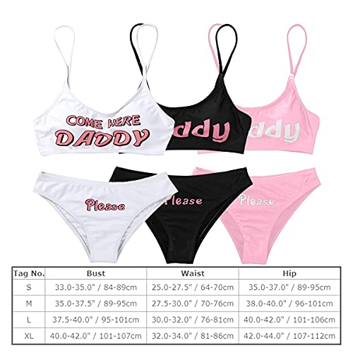 Awibmk Woman Come Here Daddy Bra Panty Lingerie Set Teen Girl Two Piece
