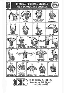 Amazon.com : Cliff Keen - Football Signal Card - F66 NFHS NCAA Referee ...