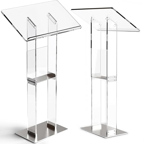 Ultra Clear Acrylic Pulpit Podium Stand | Modern Portable Pulpits for ...