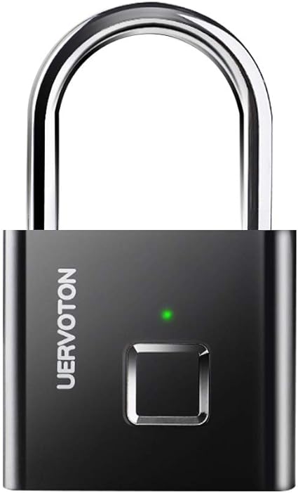 Fingerprint Padlock, Uervoton Gym Lock for Locker, Sports, School ...