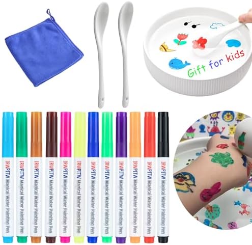 IRWPITW Magical Water Painting Pens for Kids, 12 Colors Magic Drawing ...