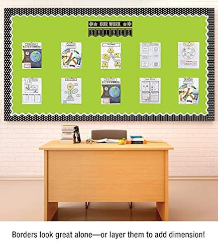 Black And White Polka Dot Bulletin Board Border My Favorite Bulletin