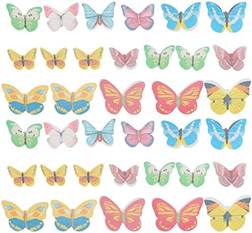YARNOW 120pcs Edible Cupcake Toppers Rice Paper 3D Butterfly Cake ...
