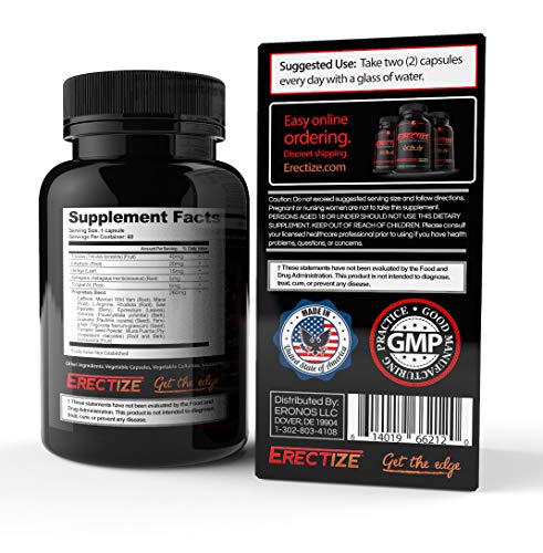 Erectize Testosterone Booster Pills for Men, Get The Edge, Male Formula ...