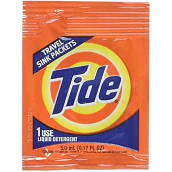 Amazon.com: Tide Travel Sink Packets 3ct Laundry Detergent for Hiking ...