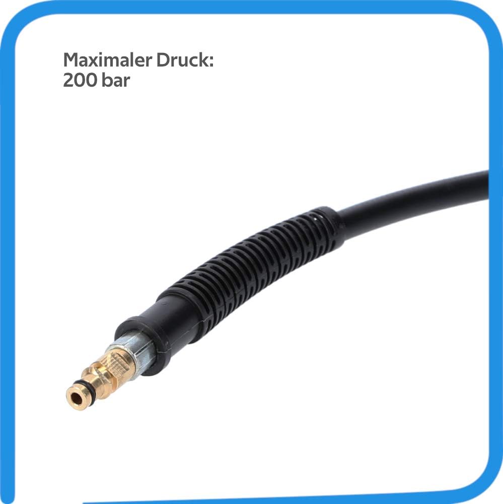 High-pressure hose, 10 m, 200 bar, 60 °C, quick-connect, double-sided ...