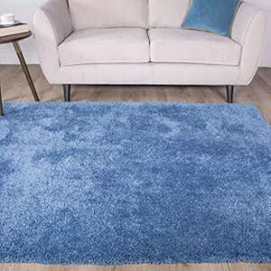 Amazon.com: Cornflower Blue Fluffy Shag Shaggy Area Rug - Perfect for ...